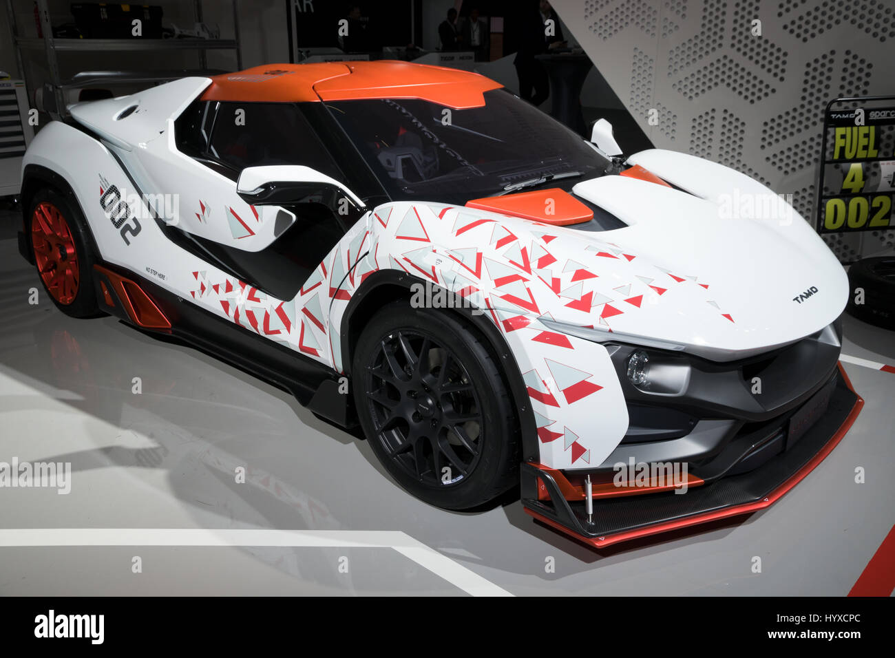 GENEVA, SWITZERLAND - MARCH 7, 2017: Tamo Racemo sports car presented ...
