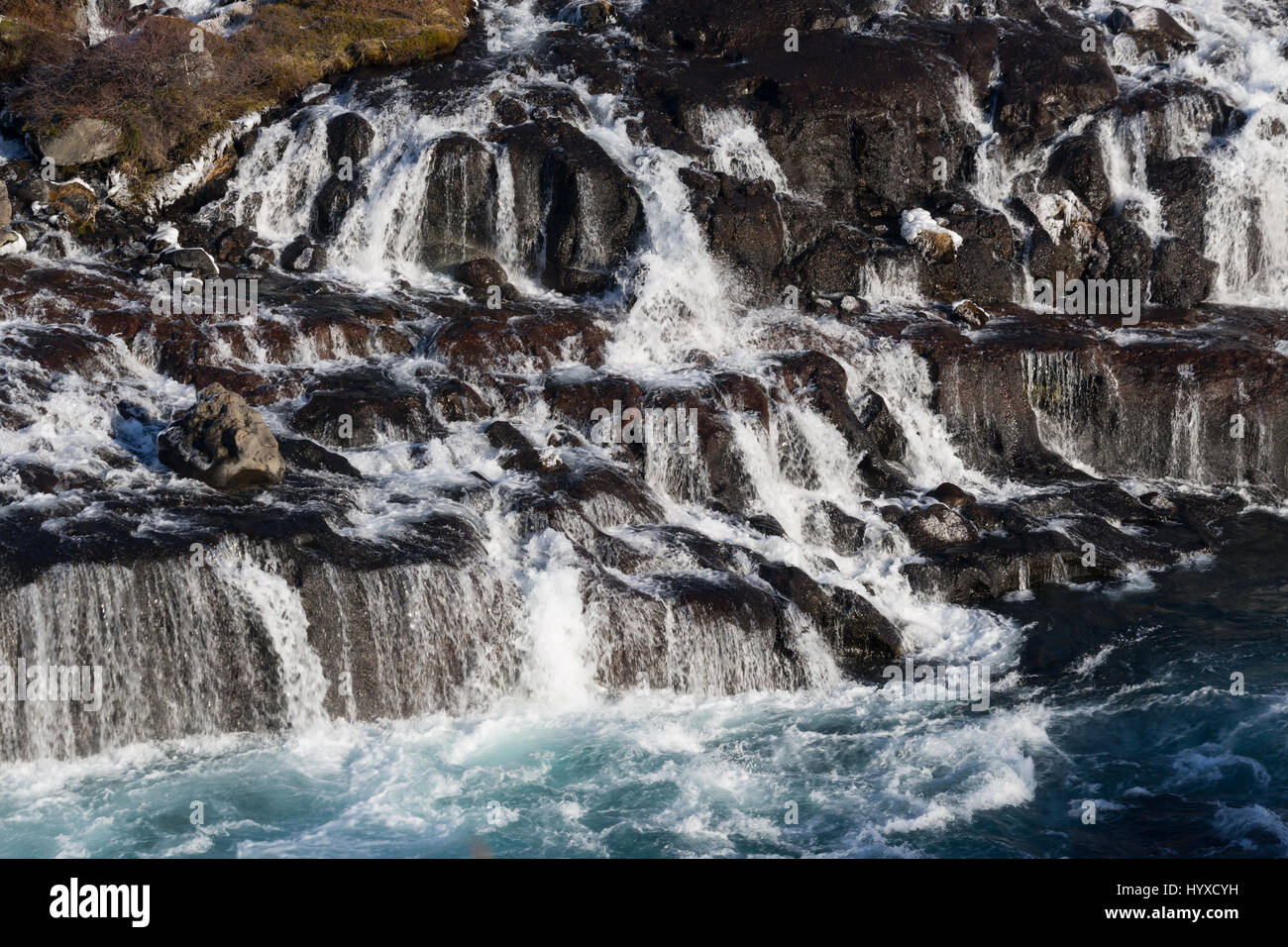 Barnafoss waterfall, Iceland Stock Photo - Alamy