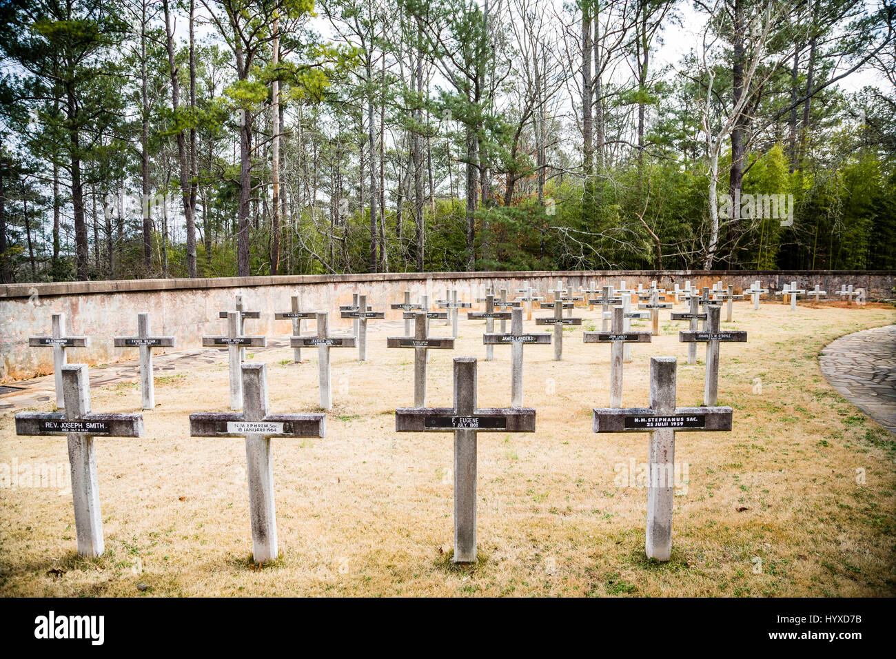 Old stone crosses in a monastery graveyard Stock Photo - Alamy