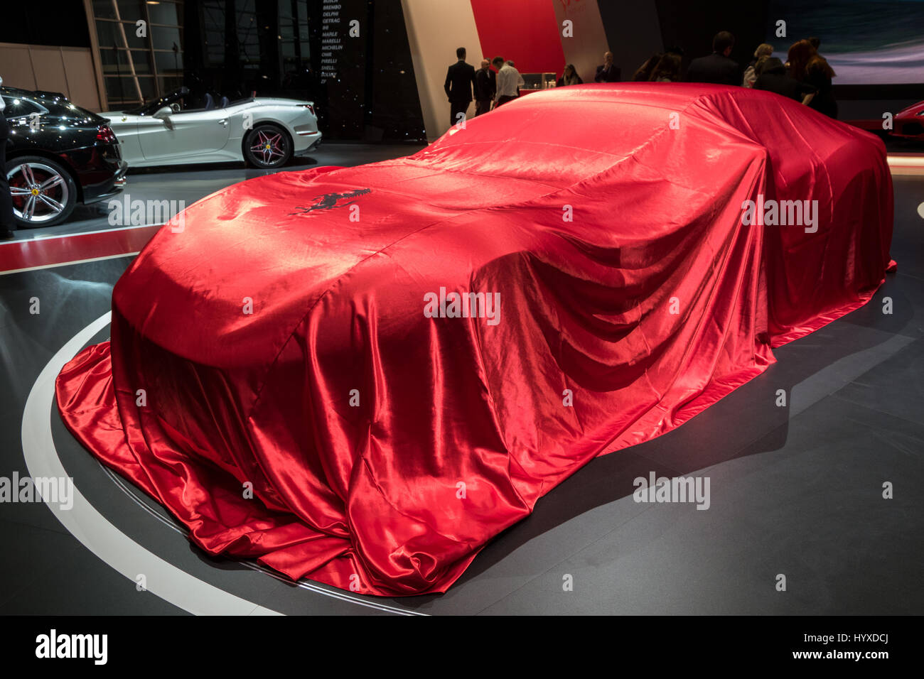 GENEVA, SWITZERLAND - MARCH 7, 2017: New Ferrari 812 Superfast sports ...