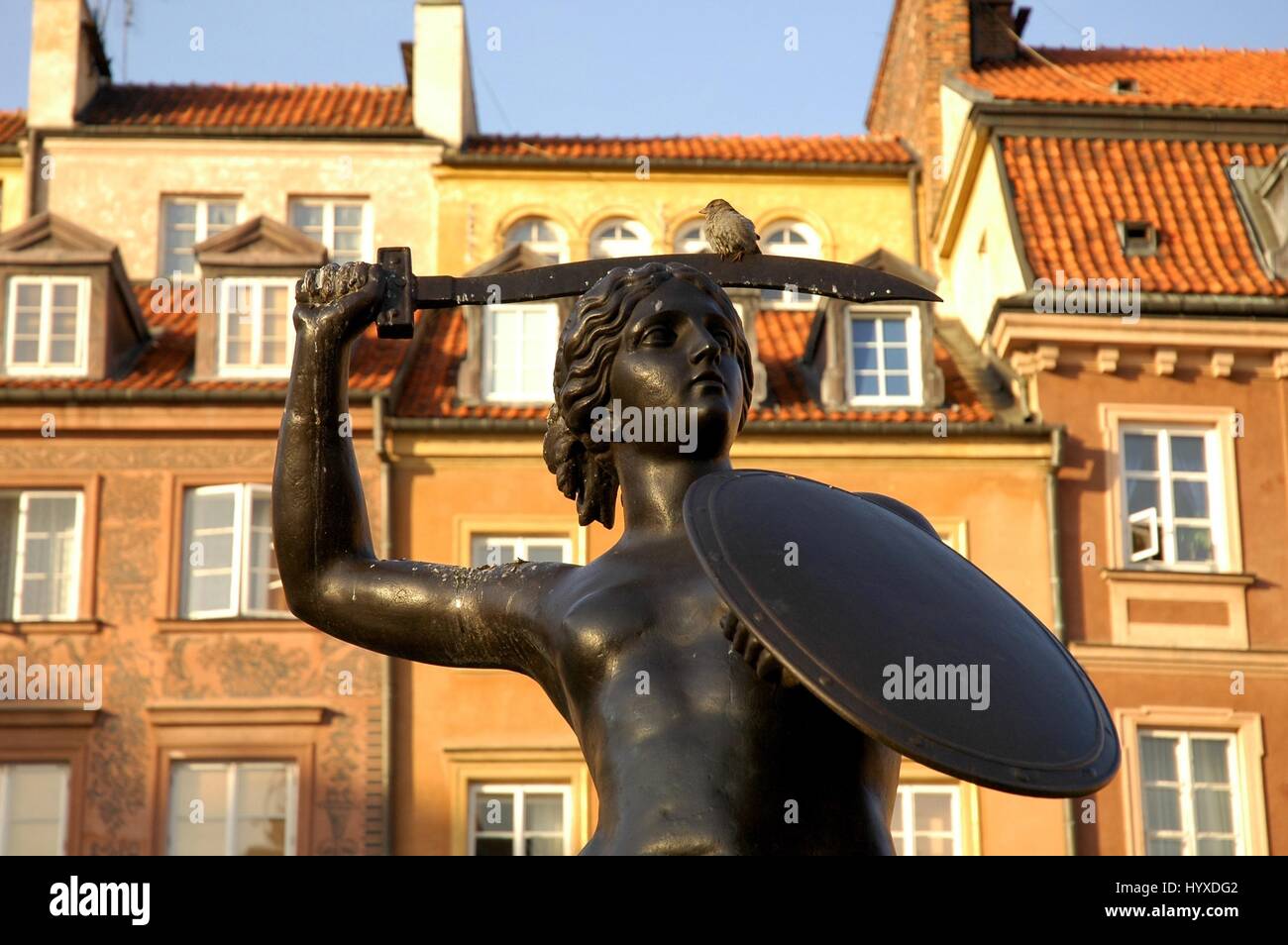 Poland, Warsaw, Warsaw Mermaid, Syrena Stock Photo - Alamy