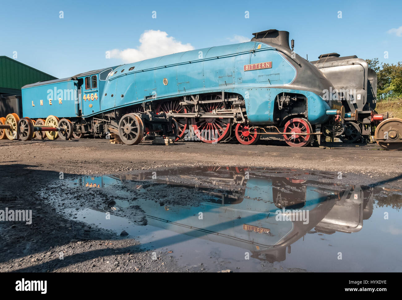 Ropley, UK - 19 September, 2015: Vintage steam locomotive LNER Bittern ...