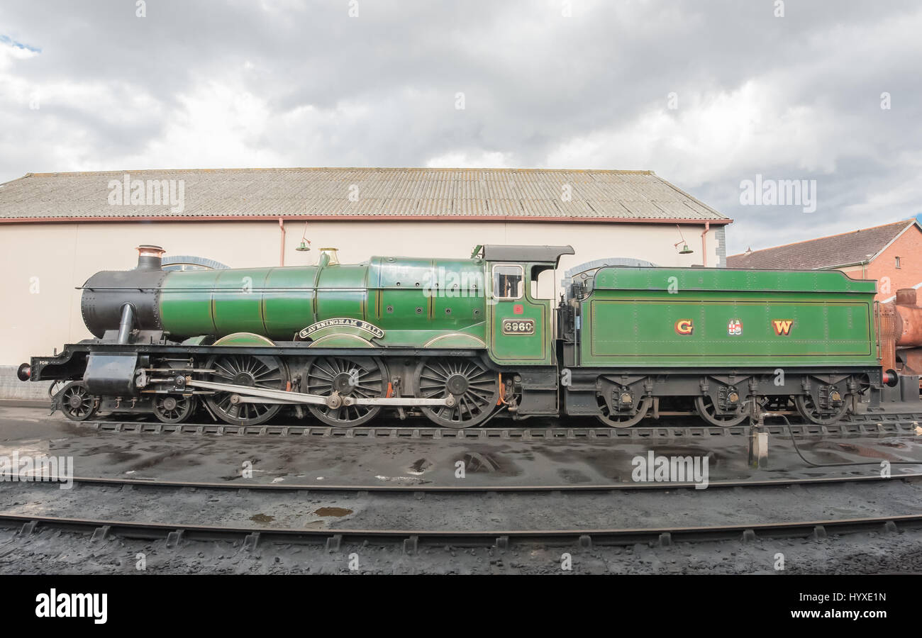 Minehead, UK - 13 September, 2015: Restored vintage steam locomotive ...