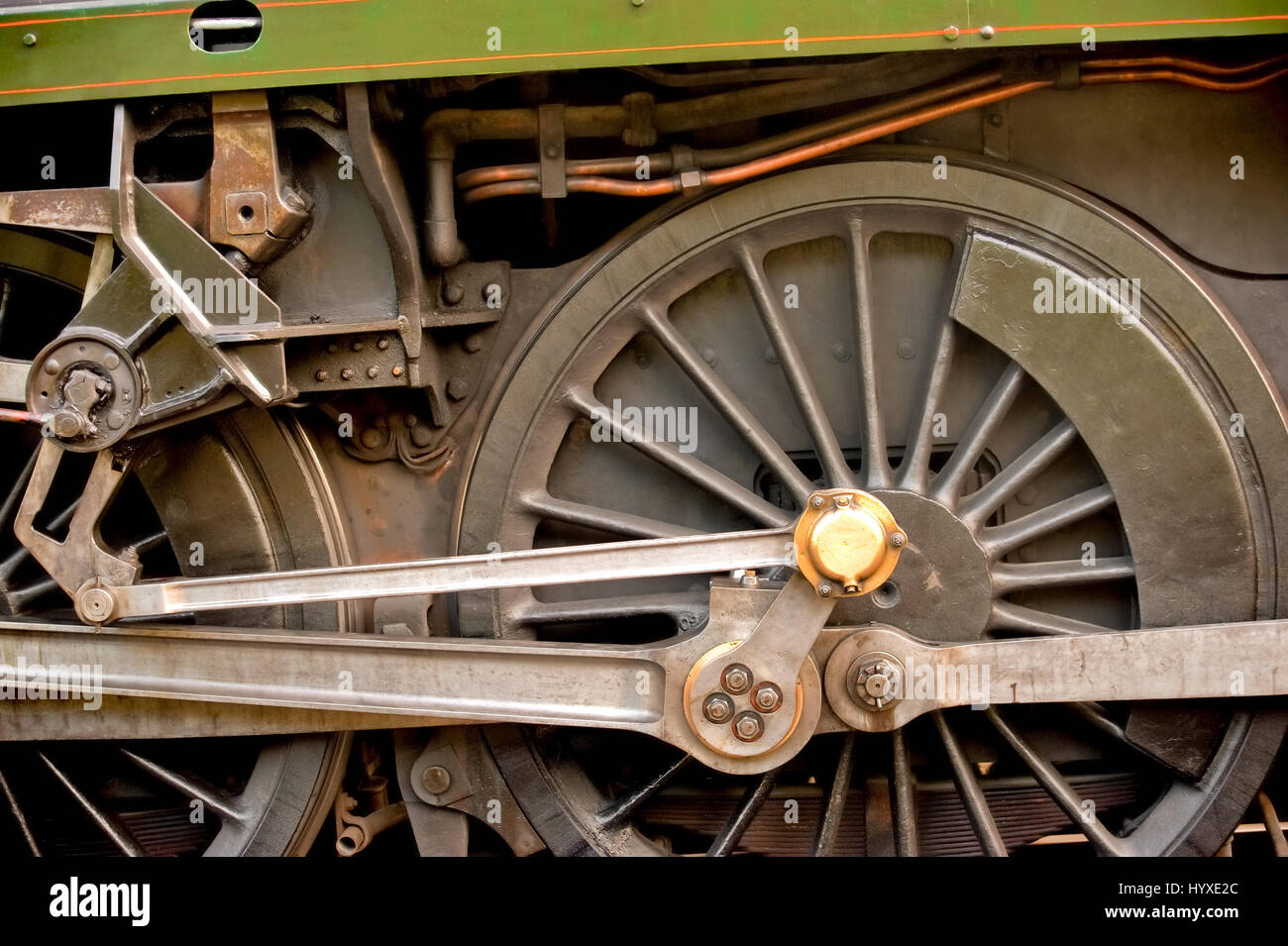 wheel detail of a vintage steam locomotive Stock Photo - Alamy