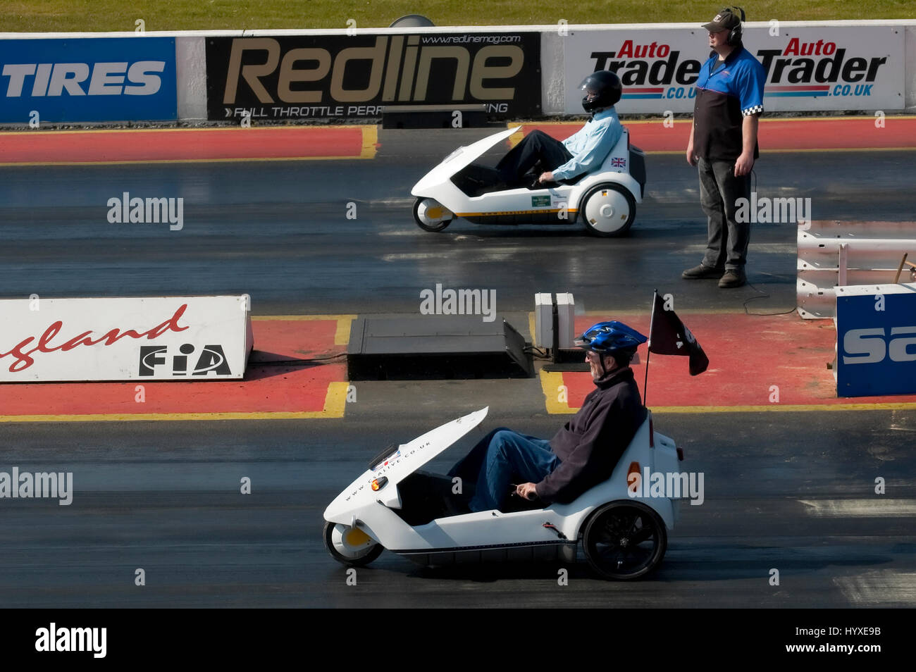 SANTA POD, UK - APRIL 23, 2010: Alternative energy racing at Santa Pod ...