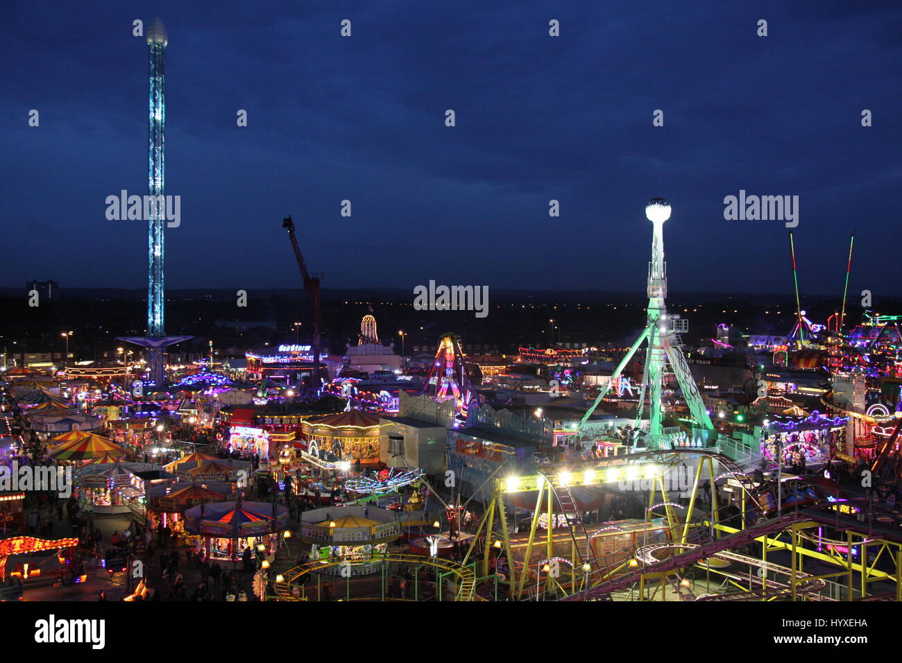 Travelling fair fairground hi-res stock photography and images - Alamy