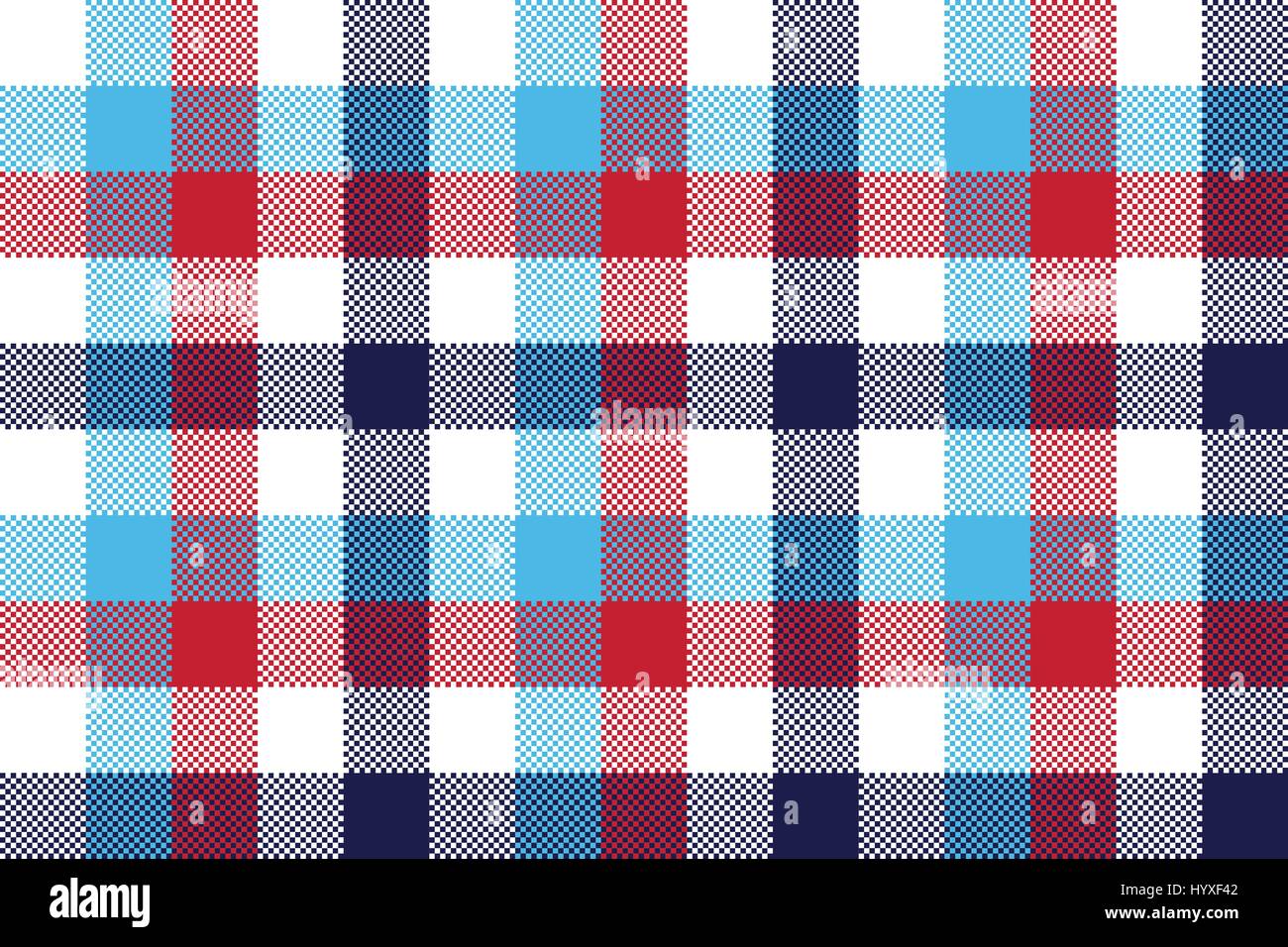 Check pixel plaid seamless pattern. Vector illustration Stock Vector ...