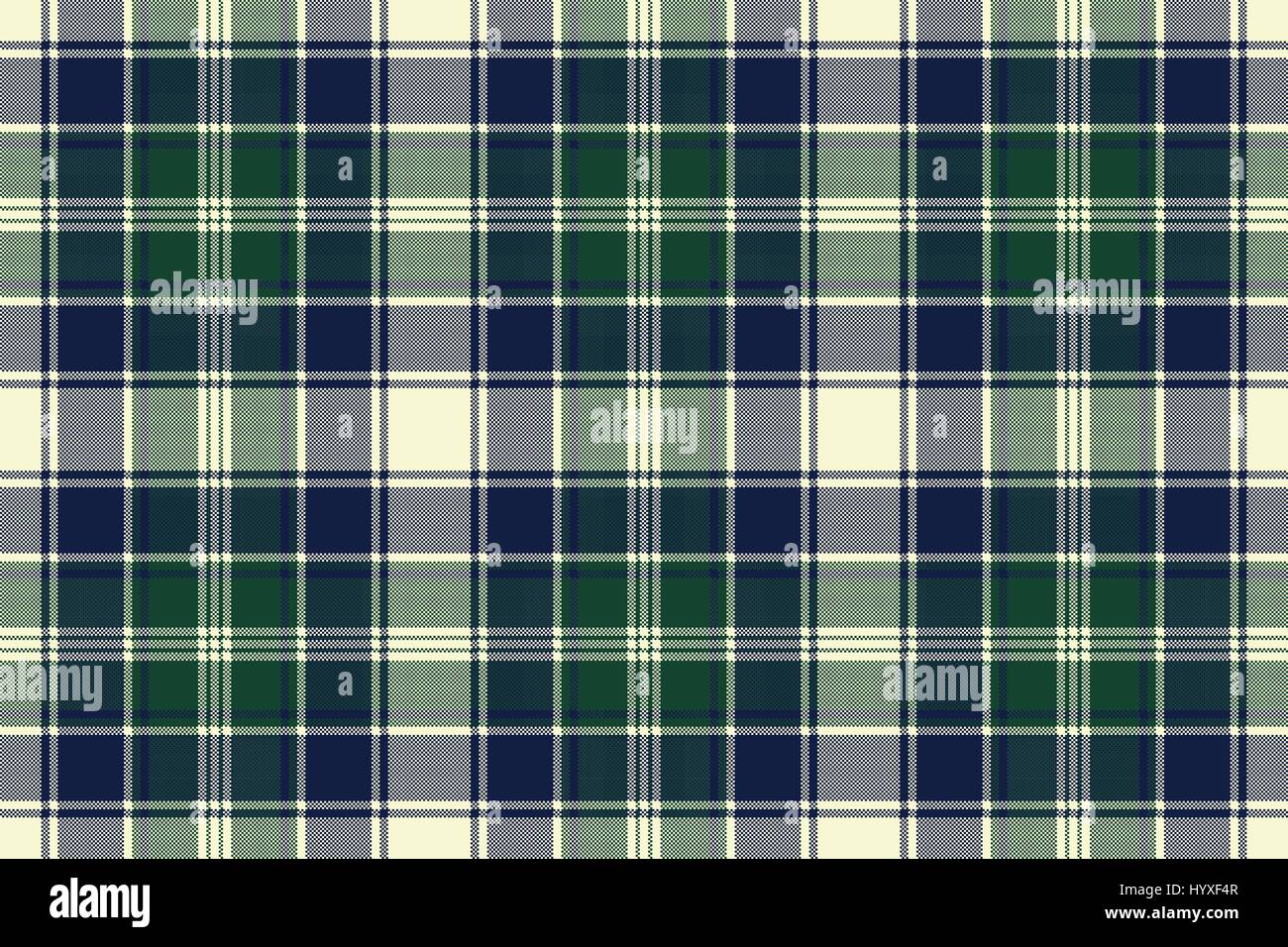 Classic check plaid seamless pixel fabric texture. Vector illustration ...