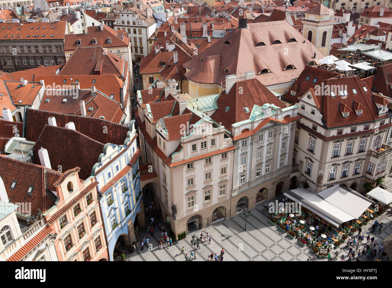 An aerial view of Prague's Old Town Square Stock Photo - Alamy