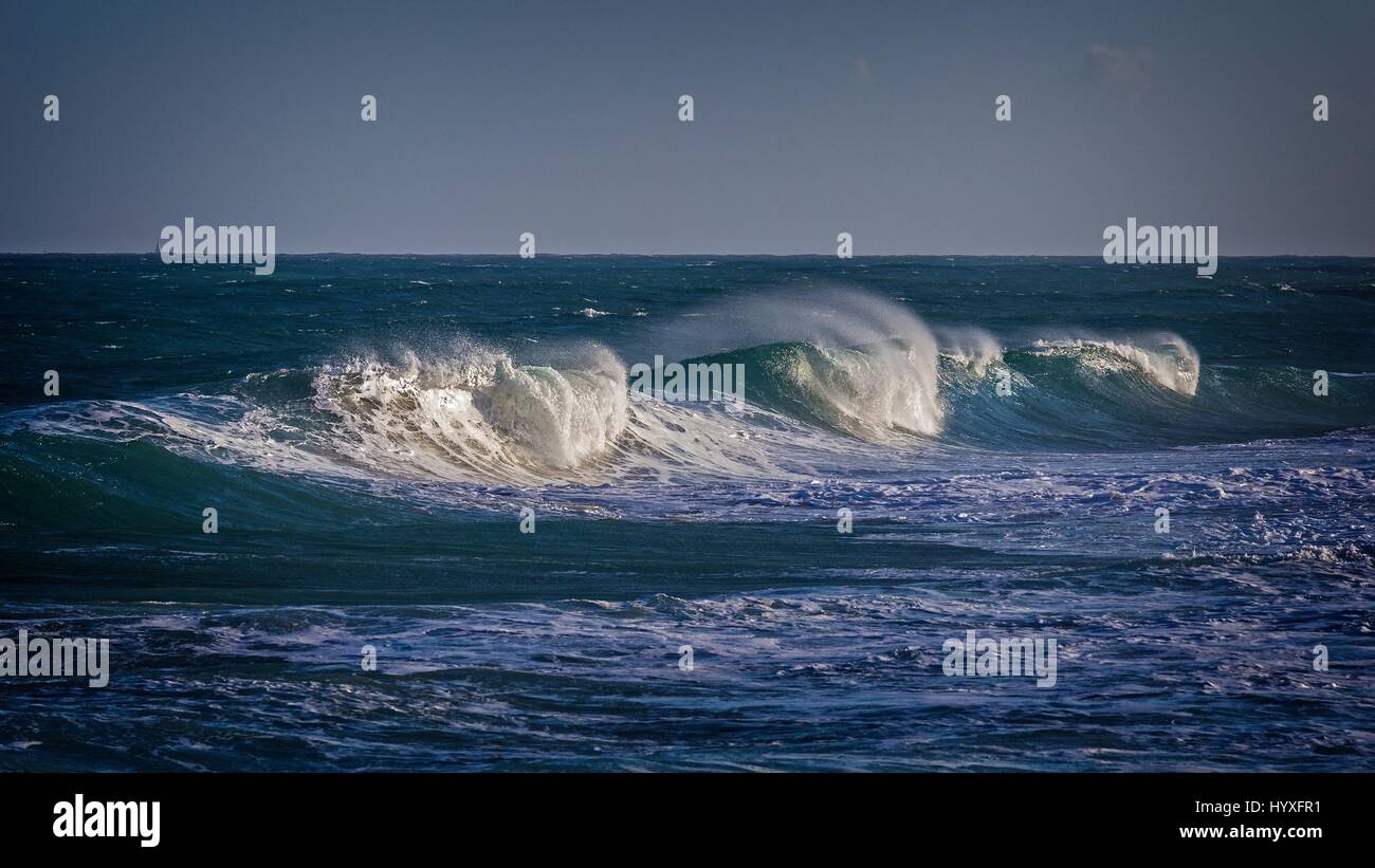 Beautiful Blue Ocean Wave Stock Photo - Alamy