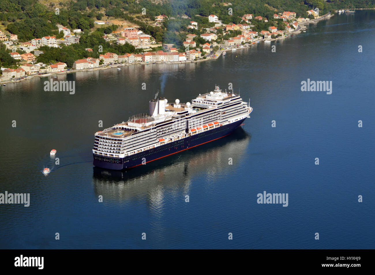 Big Cruiser Ship in The Bay of Kotor, Montrnrgro Stock Photo - Alamy