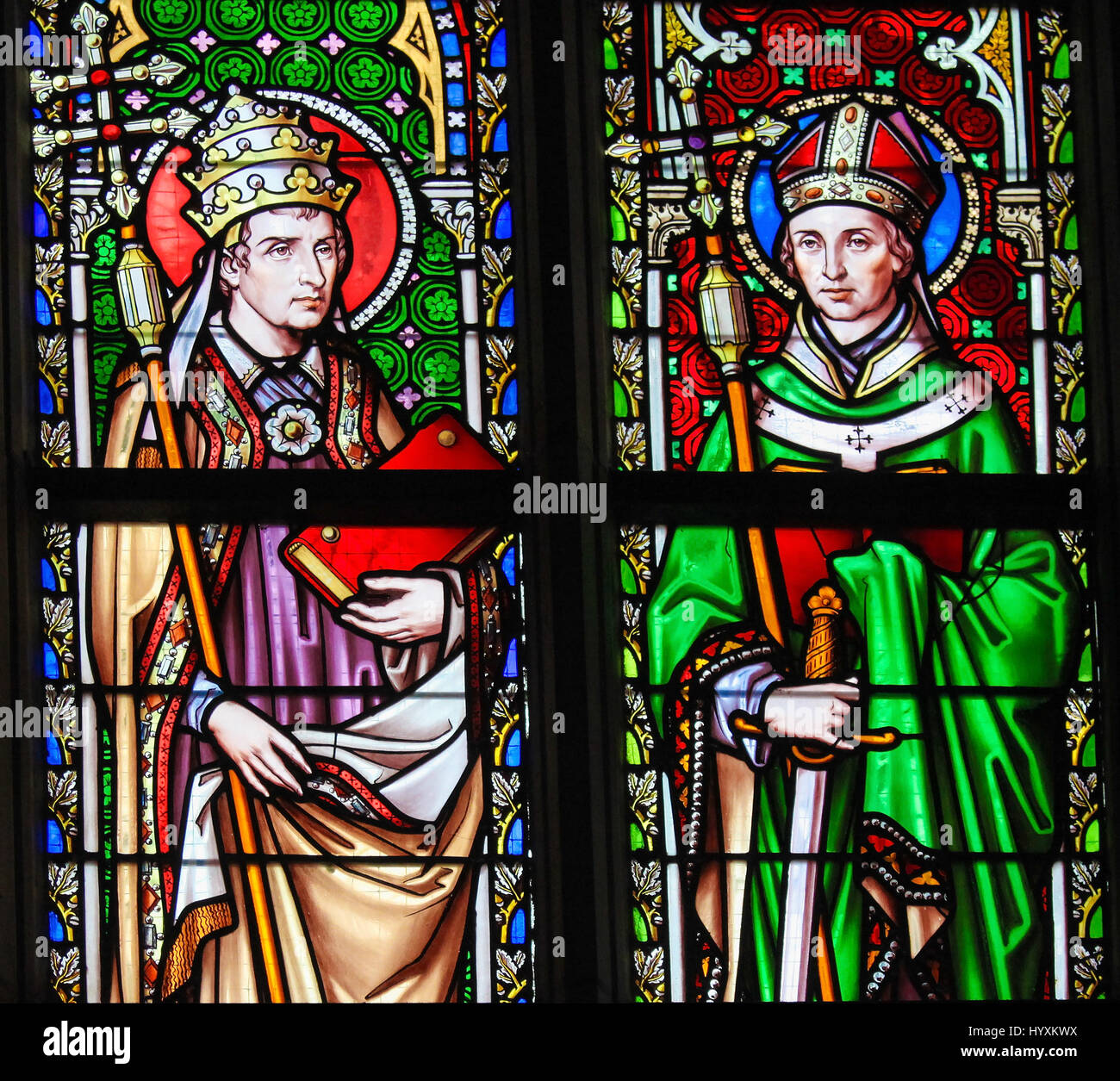 Stained Glass in the Church of Our Blessed Lady of the Sablon in ...