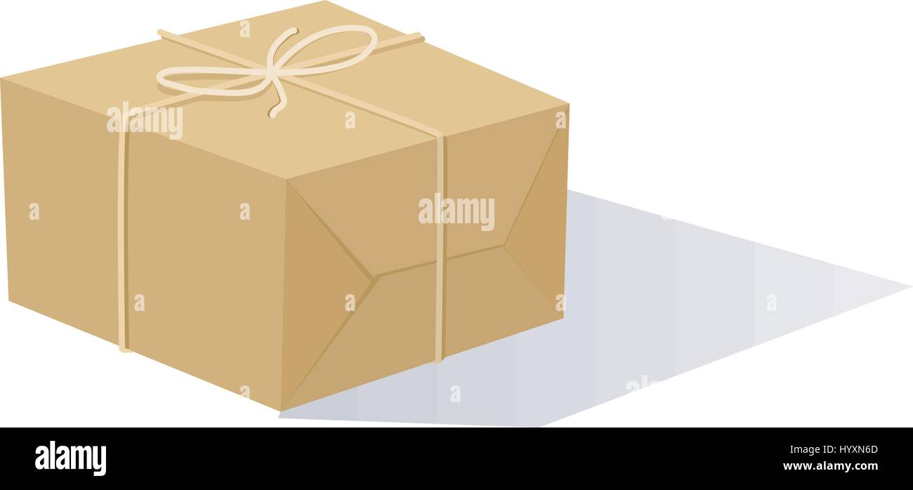 Wrapped brown parcel Stock Vector Images - Alamy