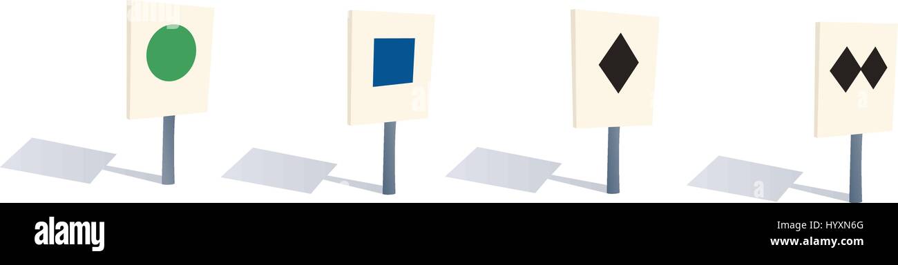 Blue ski piste sign Stock Vector Images - Alamy