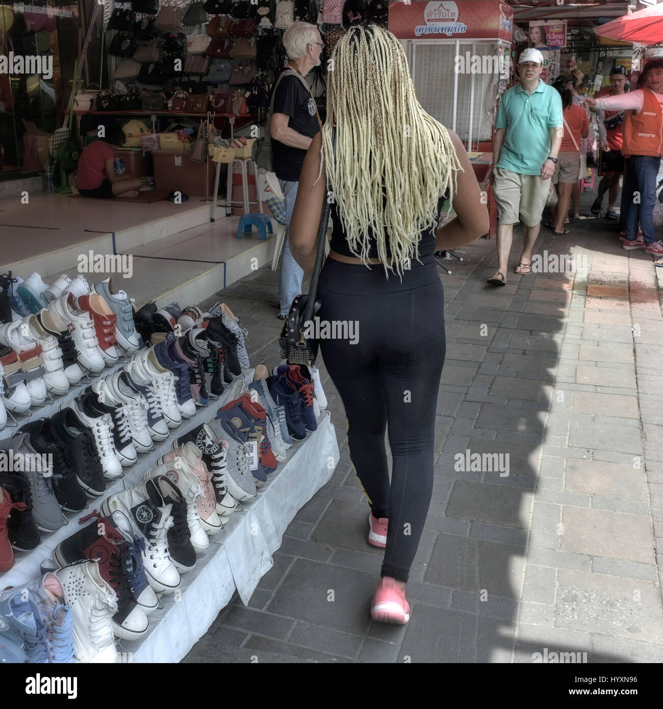 Braided hair from behind hi-res stock photography and images - Alamy