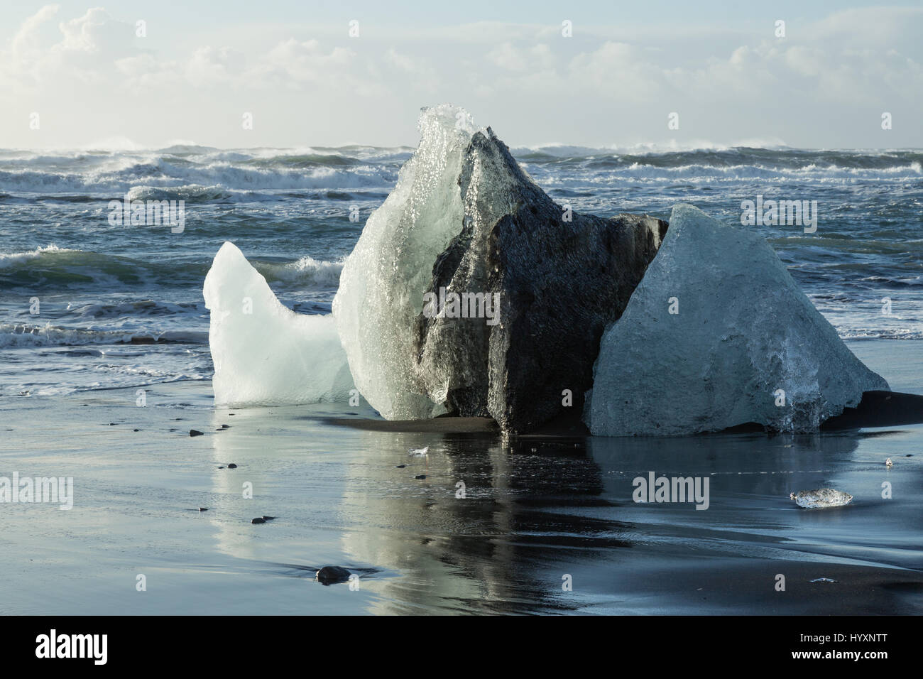 glacial ice on the beach, Iceland Stock Photo - Alamy
