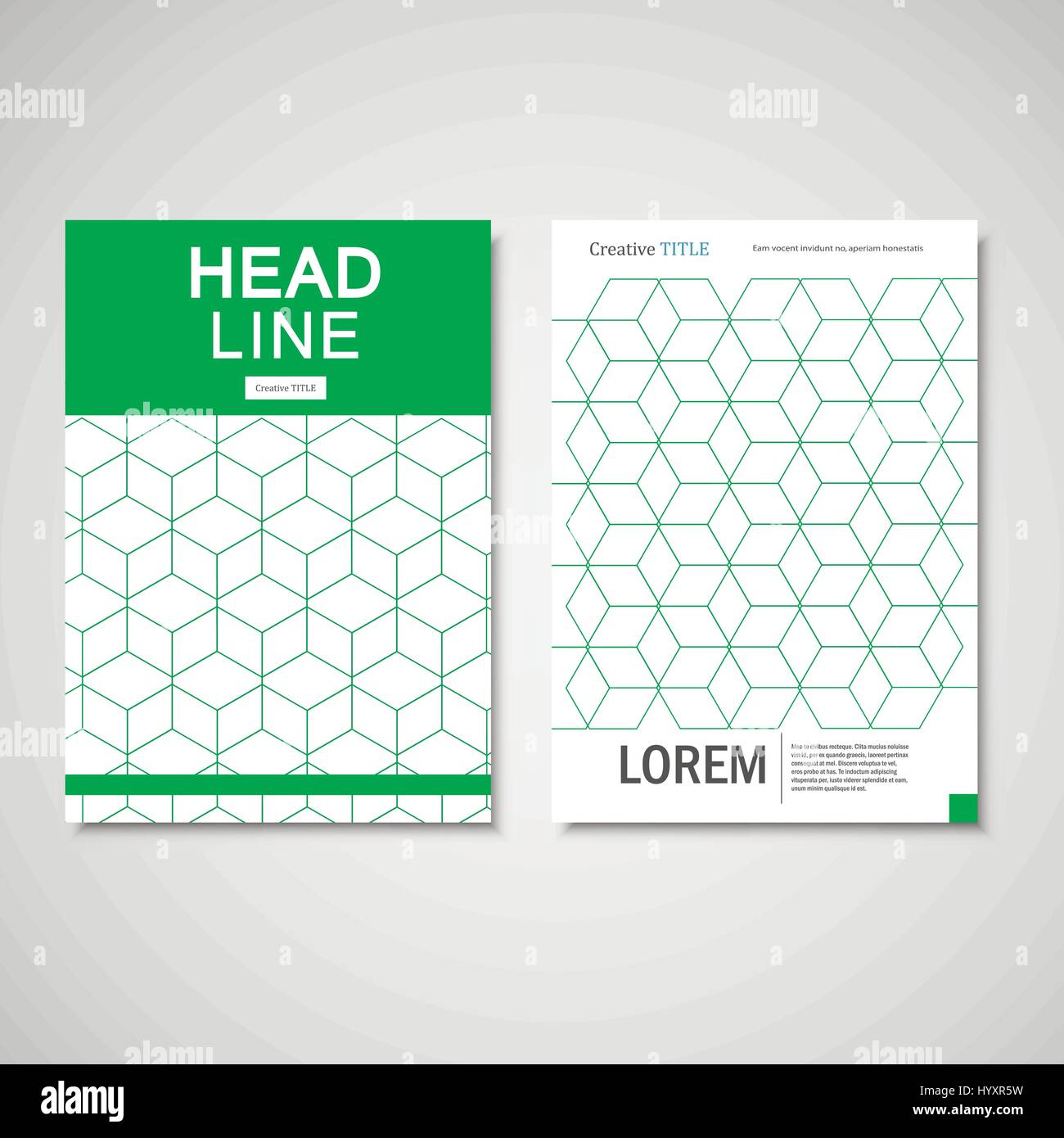 Hexagon Pattern Brochure Set Stock Vector Image And Art Alamy