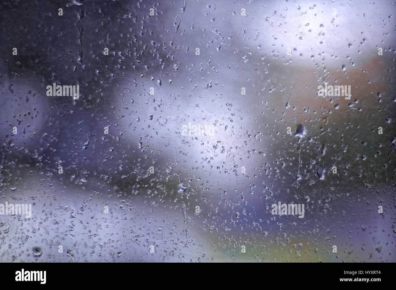 Rain drops on window Stock Photo - Alamy