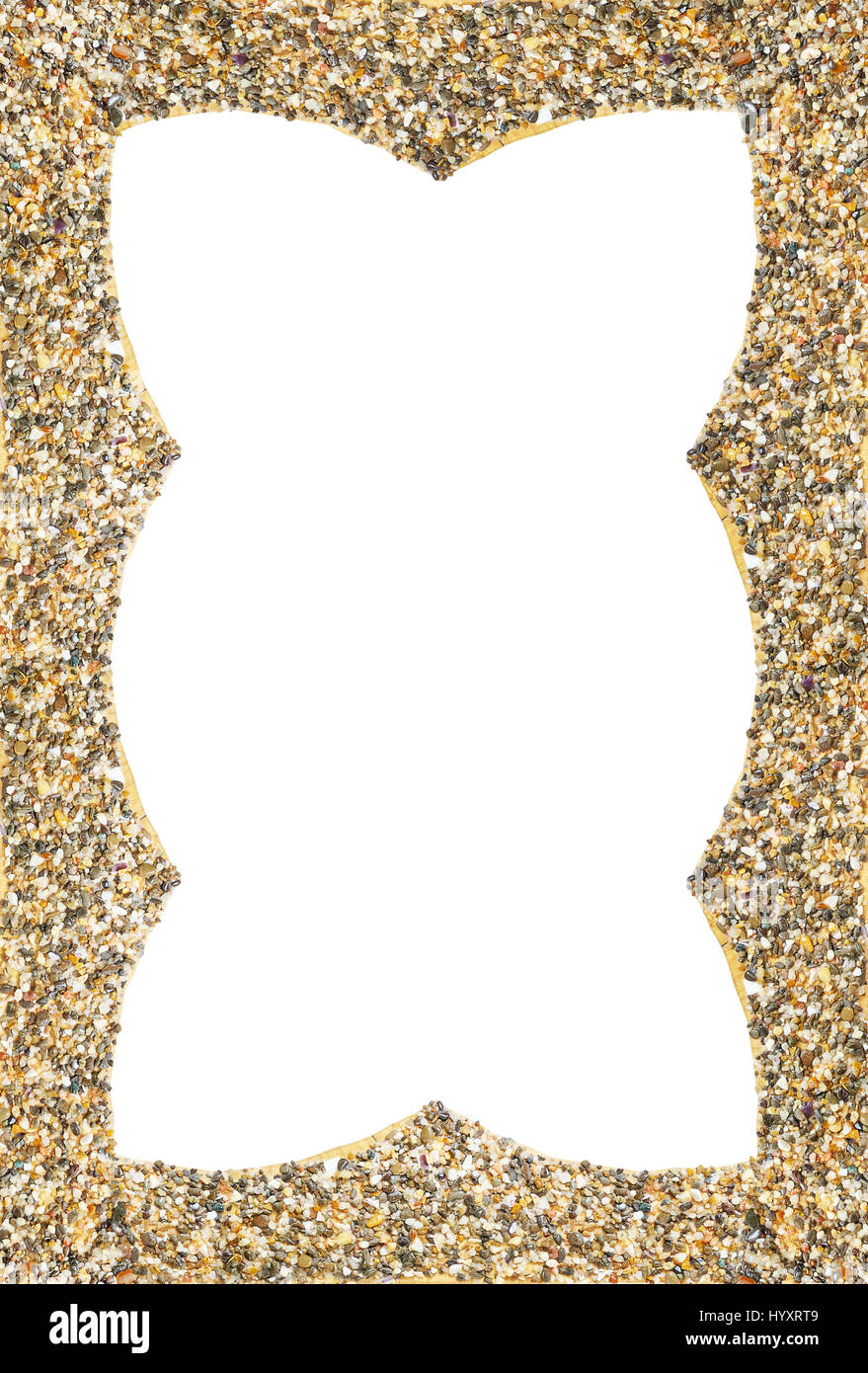 Sand frame isolated on white background Stock Photo - Alamy