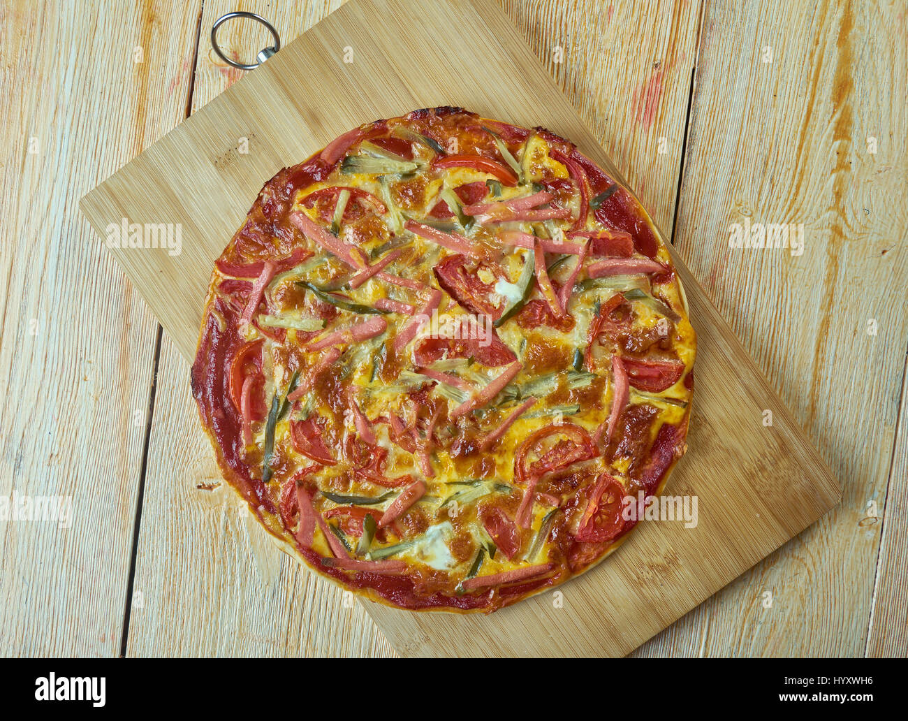 pizza romana.Roman-style pizza Stock Photo - Alamy
