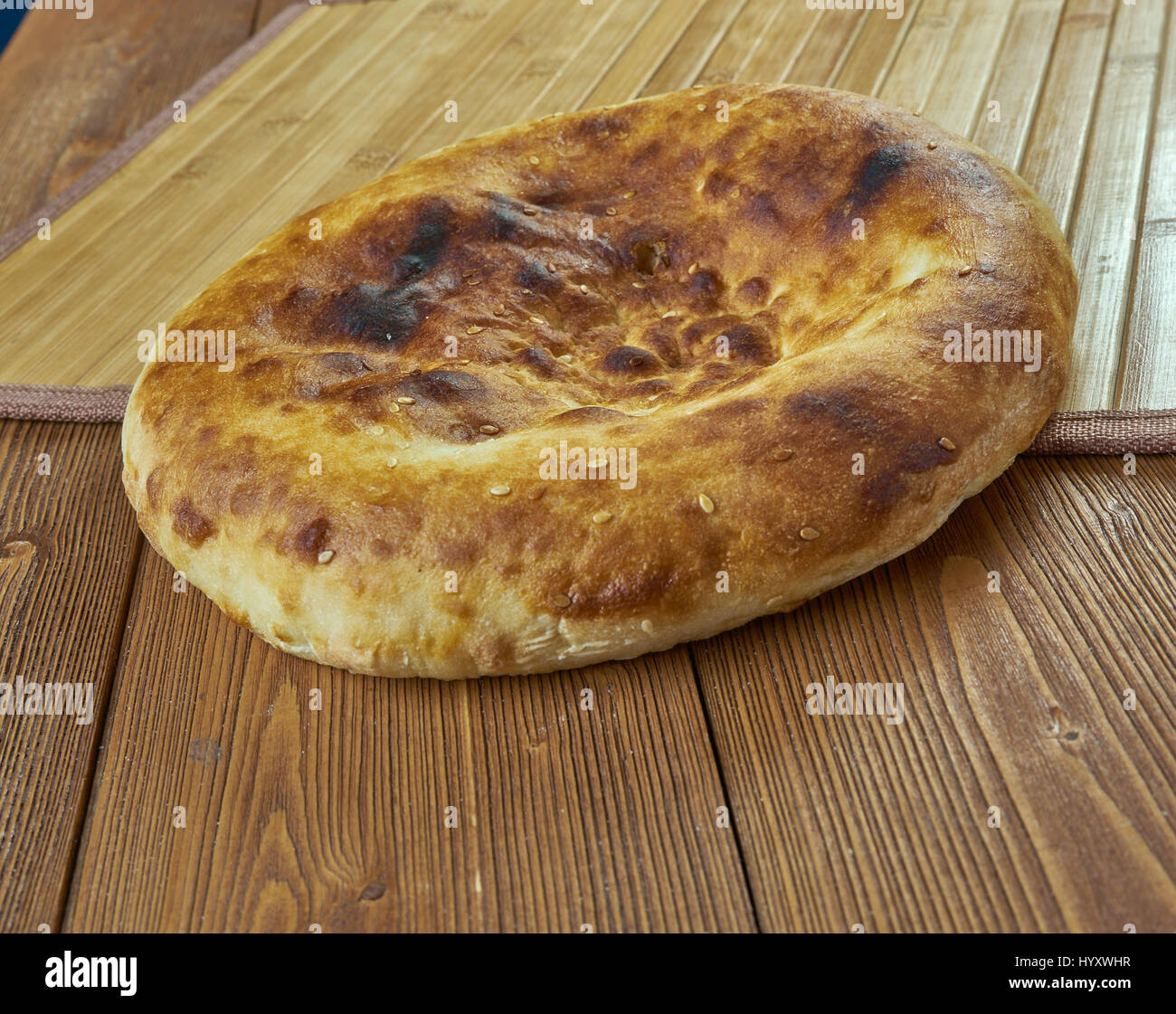 Central Asian cuisin - Ethnic tajik bread Stock Photo - Alamy