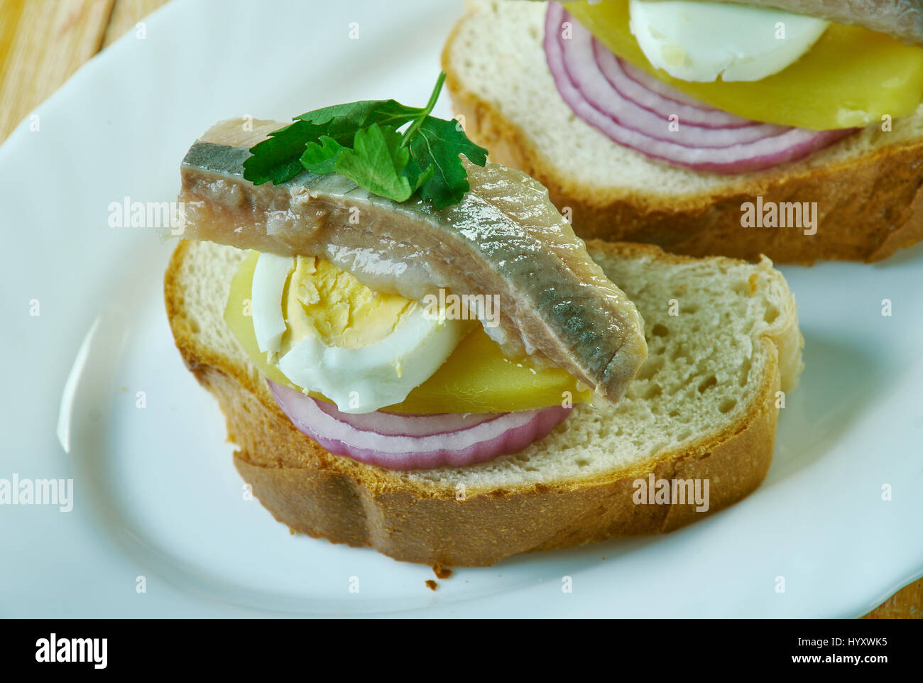 Marinated Fish Canapes . Party Food Stock Photo - Alamy