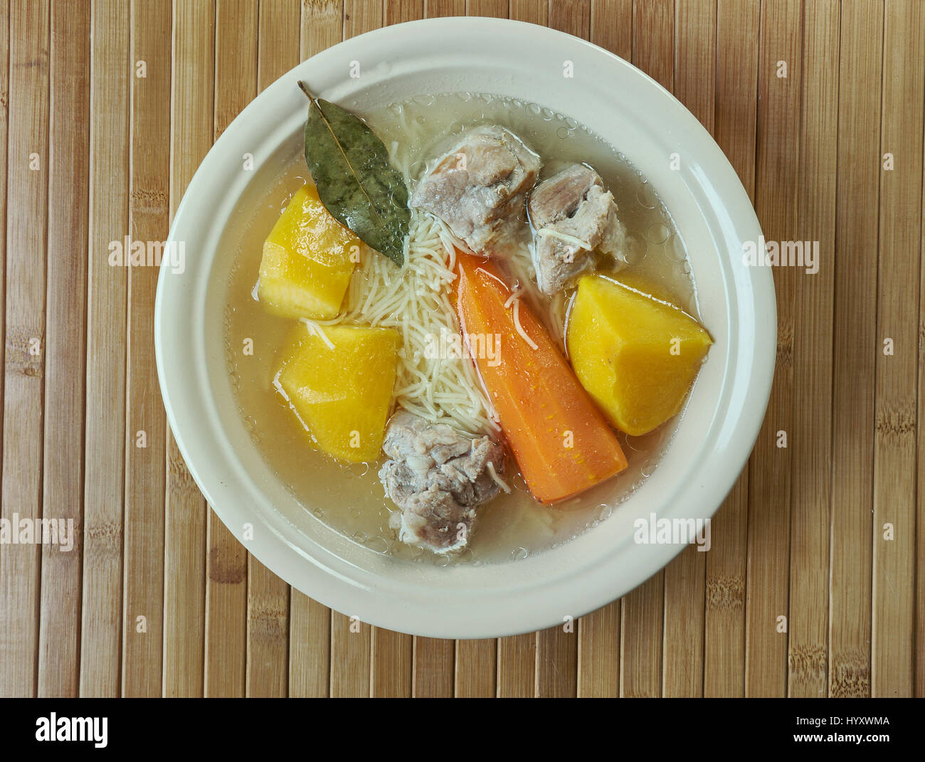 Husleves Traditional Hungarian soup.close up Stock Photo - Alamy