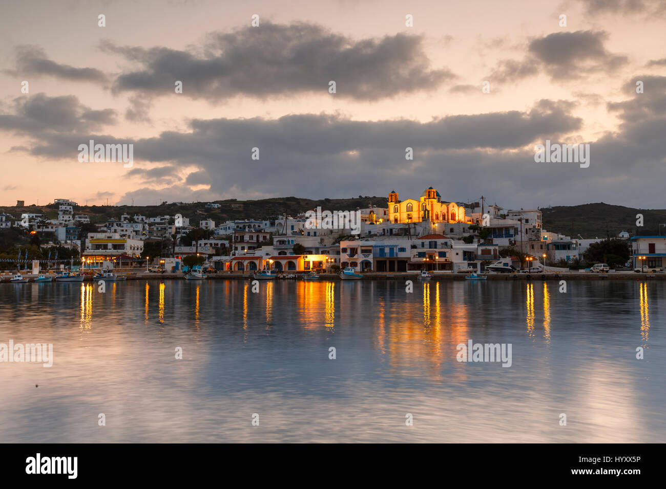 Harbour of Lipsi island in Dodecanese, Greece Stock Photo - Alamy
