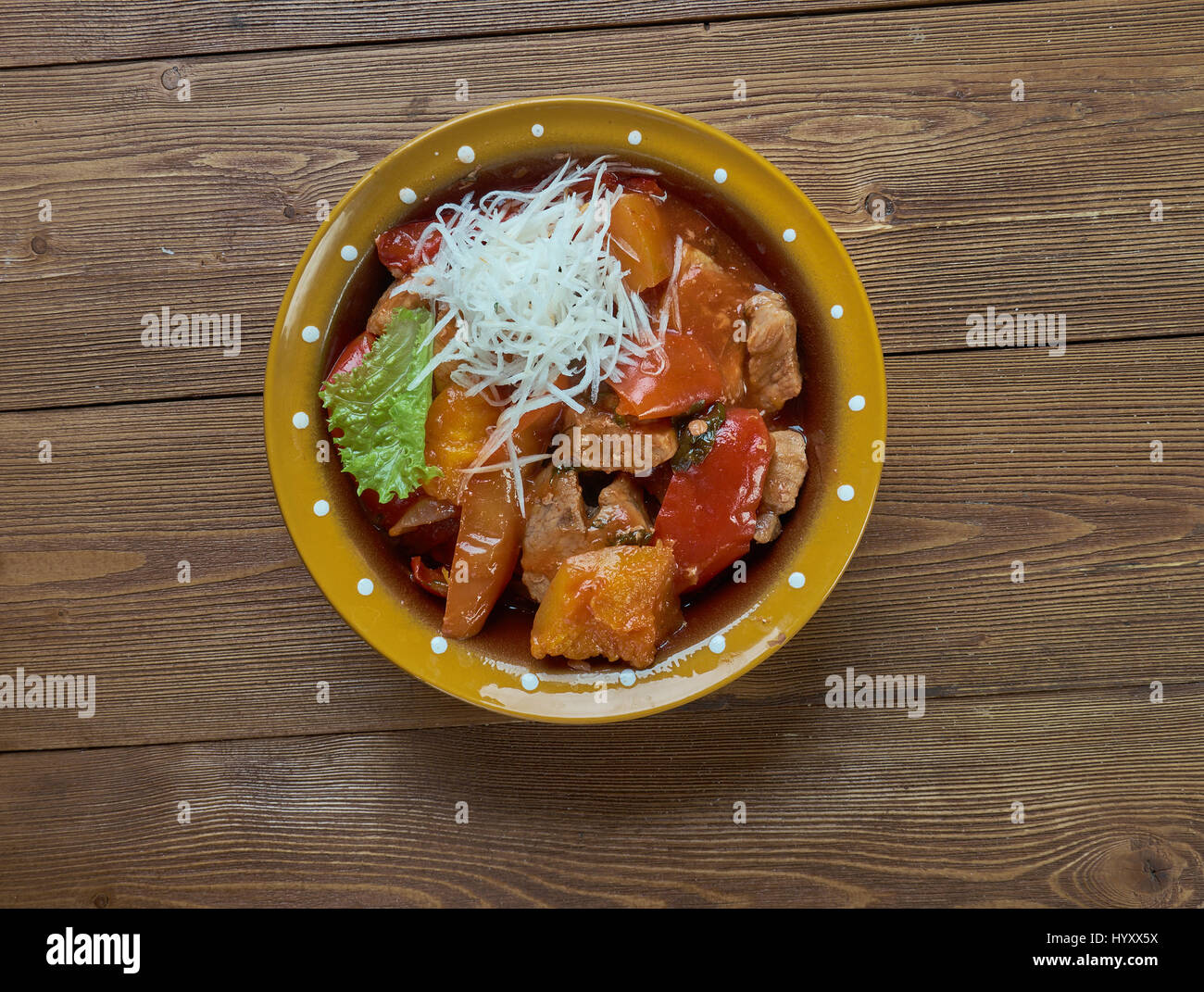 Pork Menudo - traditional Mexican soup Stock Photo - Alamy