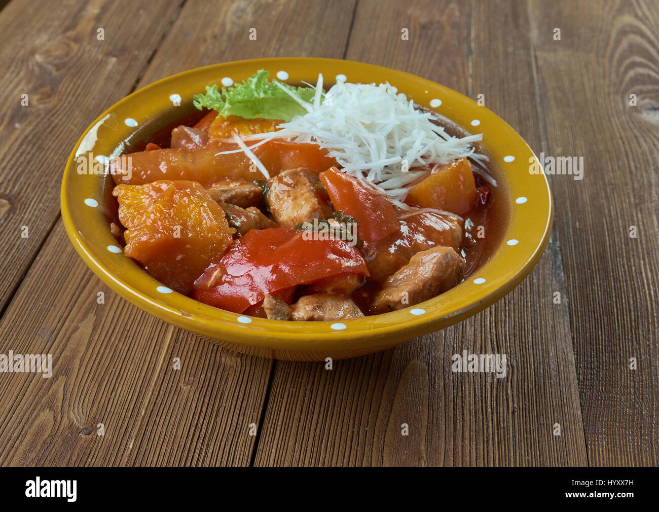 Pork Menudo - traditional Mexican soup Stock Photo - Alamy