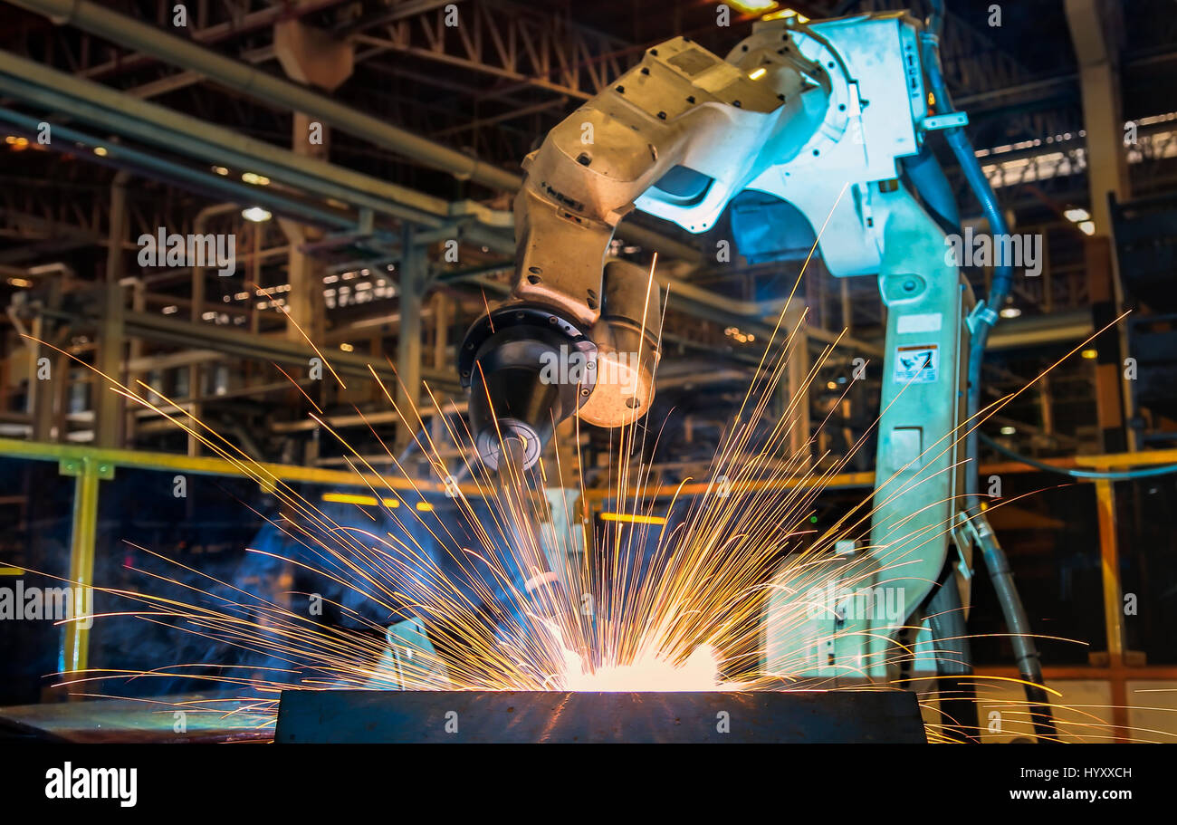 Robot welding assembly automotive part Stock Photo - Alamy