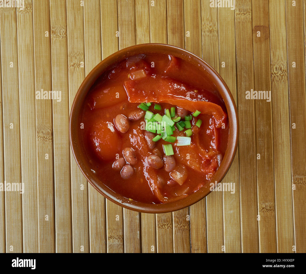 Firehouse Chili - stew of beans Stock Photo - Alamy