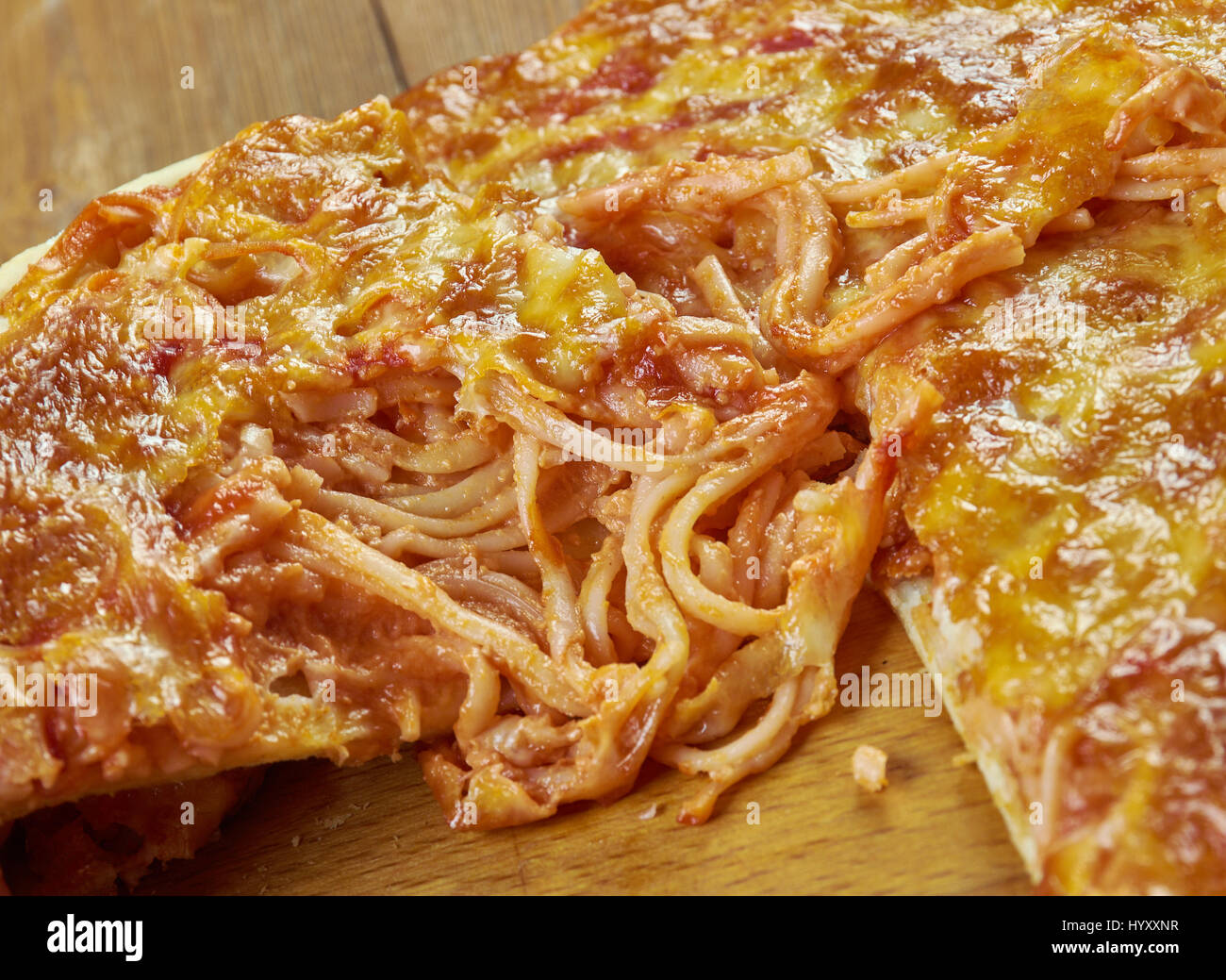 pizza ghetti fast food province of Quebec,accompanied by a small ...