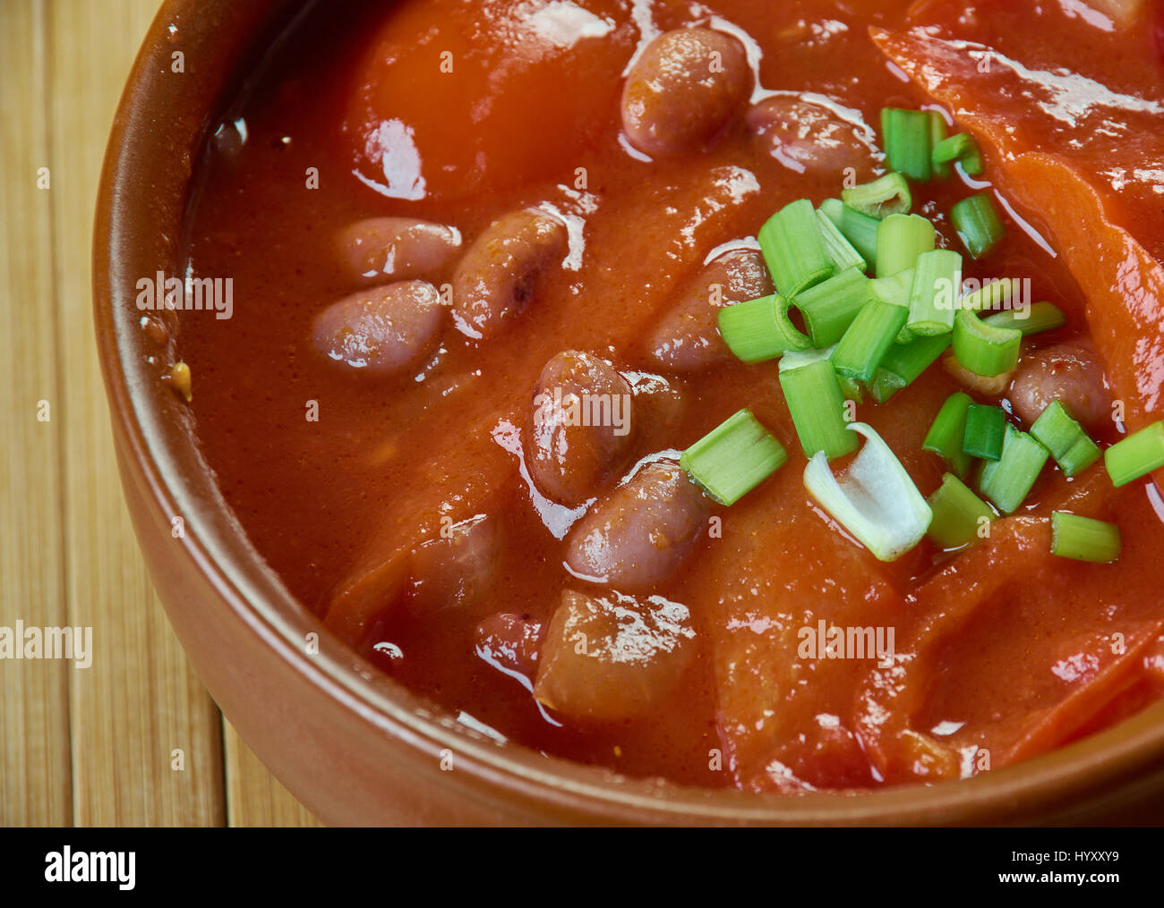 Firehouse Chili - stew of beans Stock Photo - Alamy