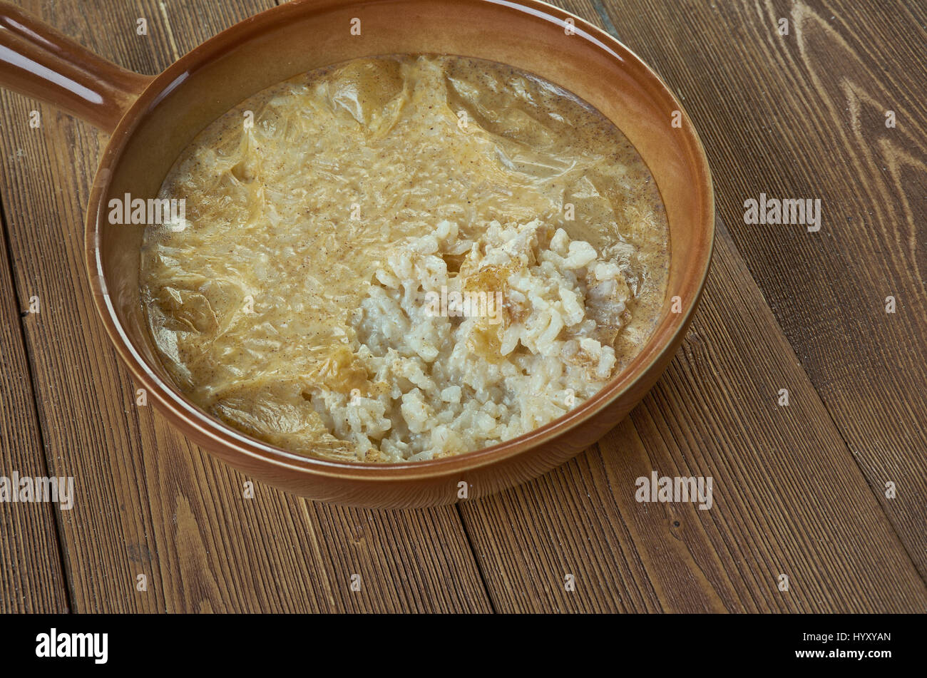 Teurgoule - rice pudding that is a speciality of Normandy Stock Photo ...