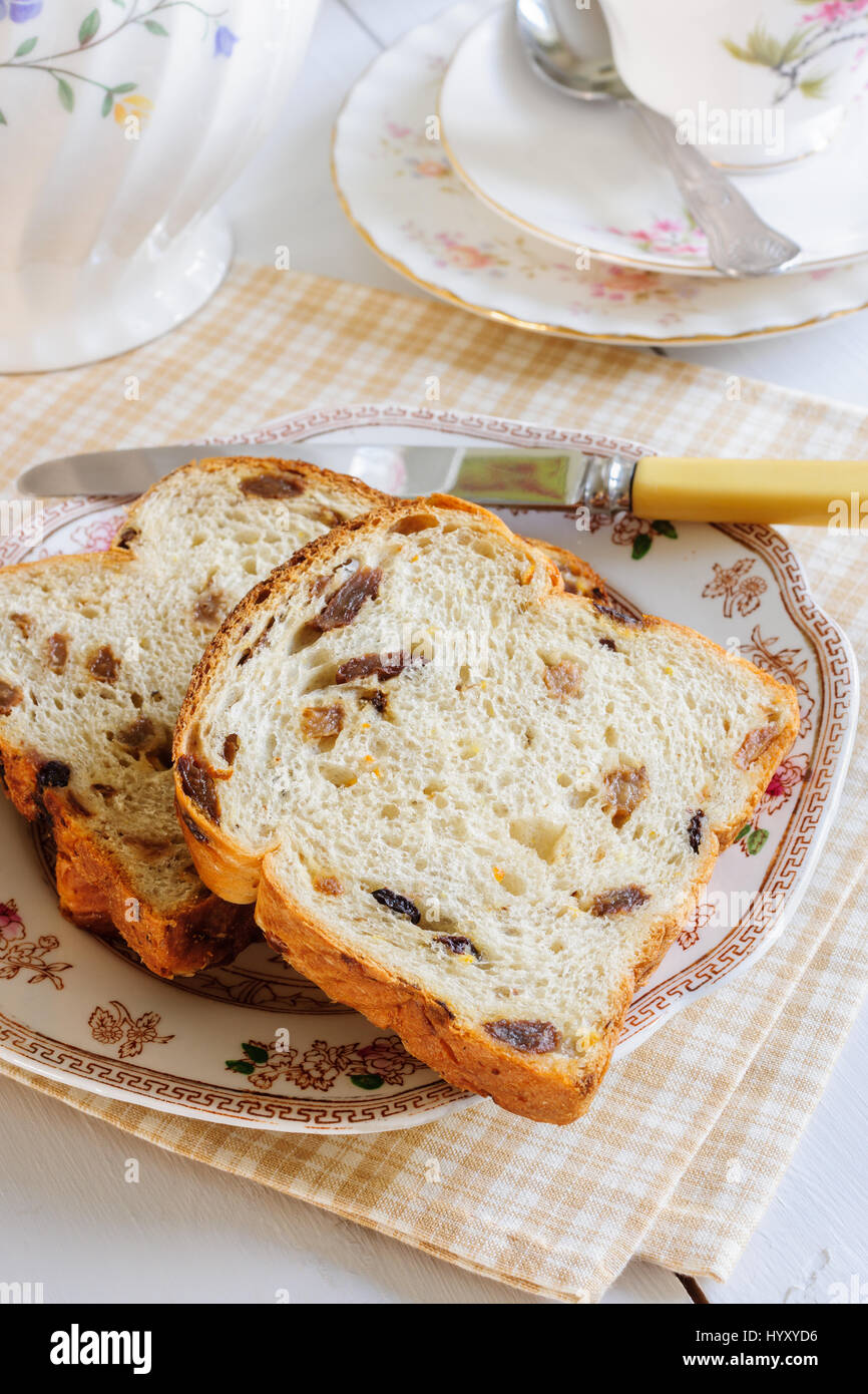 Bara Brith or Speckled Bread a traditional Welsh fruit loaf made with ...