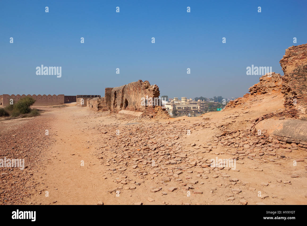 the city of hanumangarh rajasthan india from the walls of bhatner fort ...