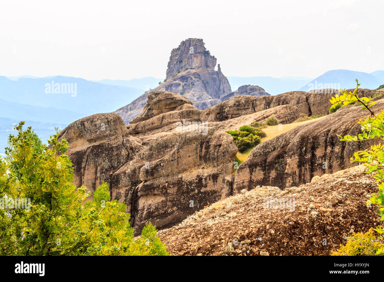 The Pindos Mountains in Greece. The Meteora Monasteries Stock Photo - Alamy