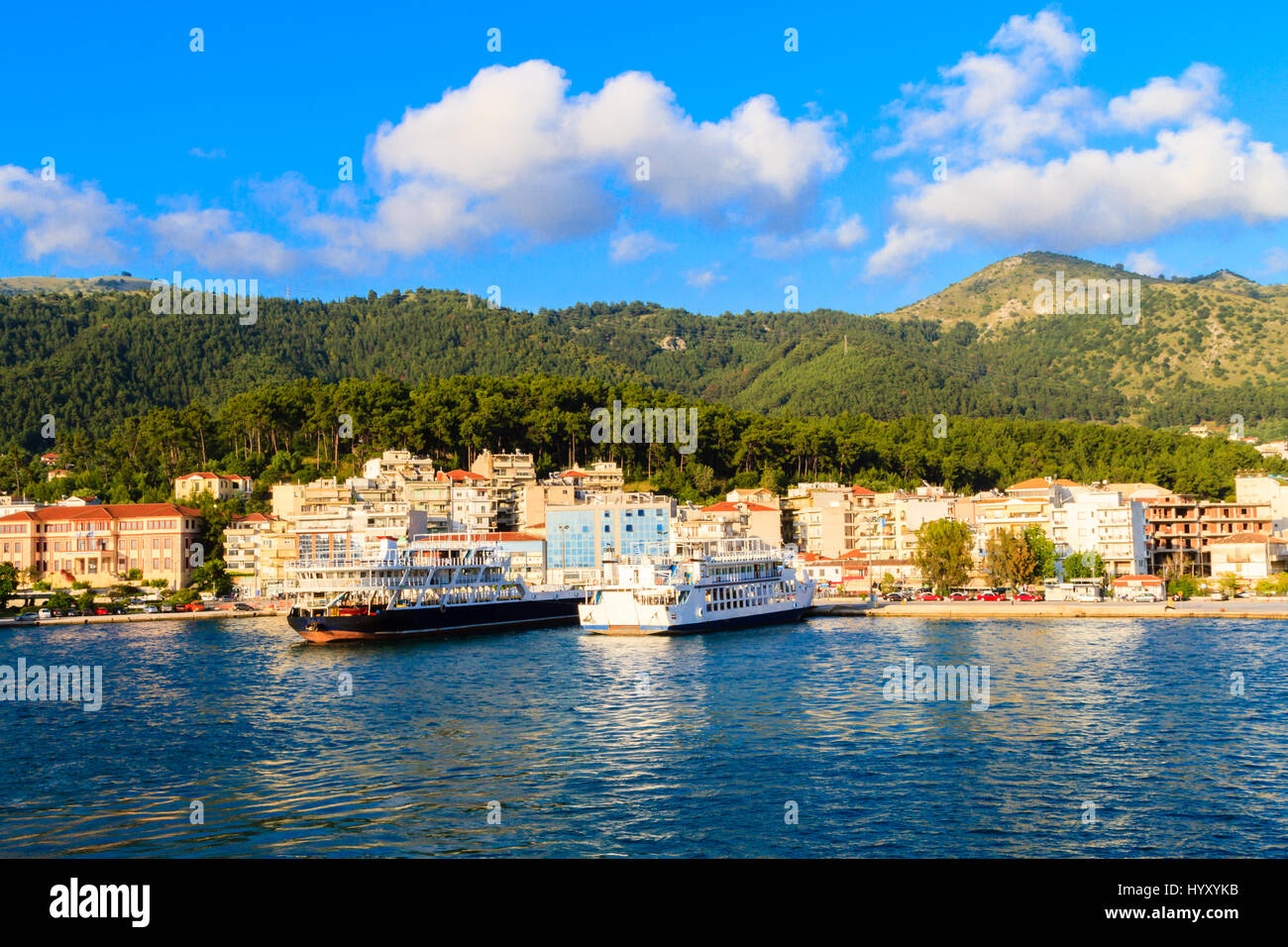 The Mediterranean landscape in Greece. Mediterranean Sea Stock Photo ...