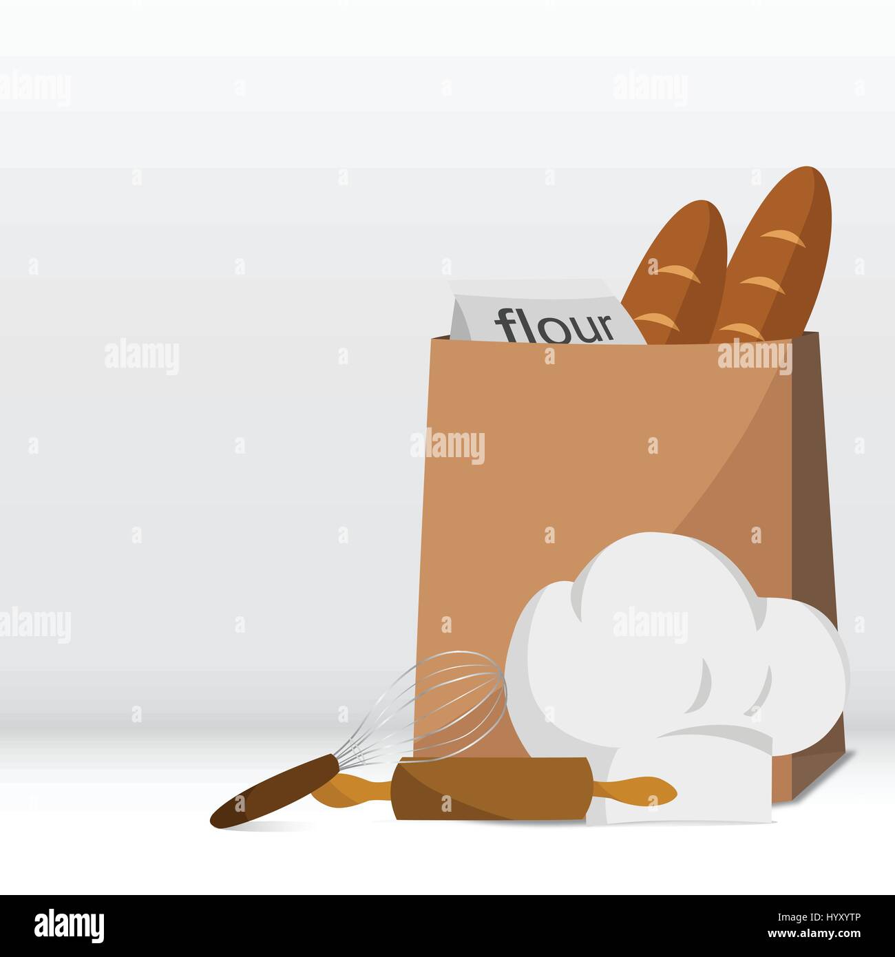 Rolling pin flour in Stock Vector Images - Alamy