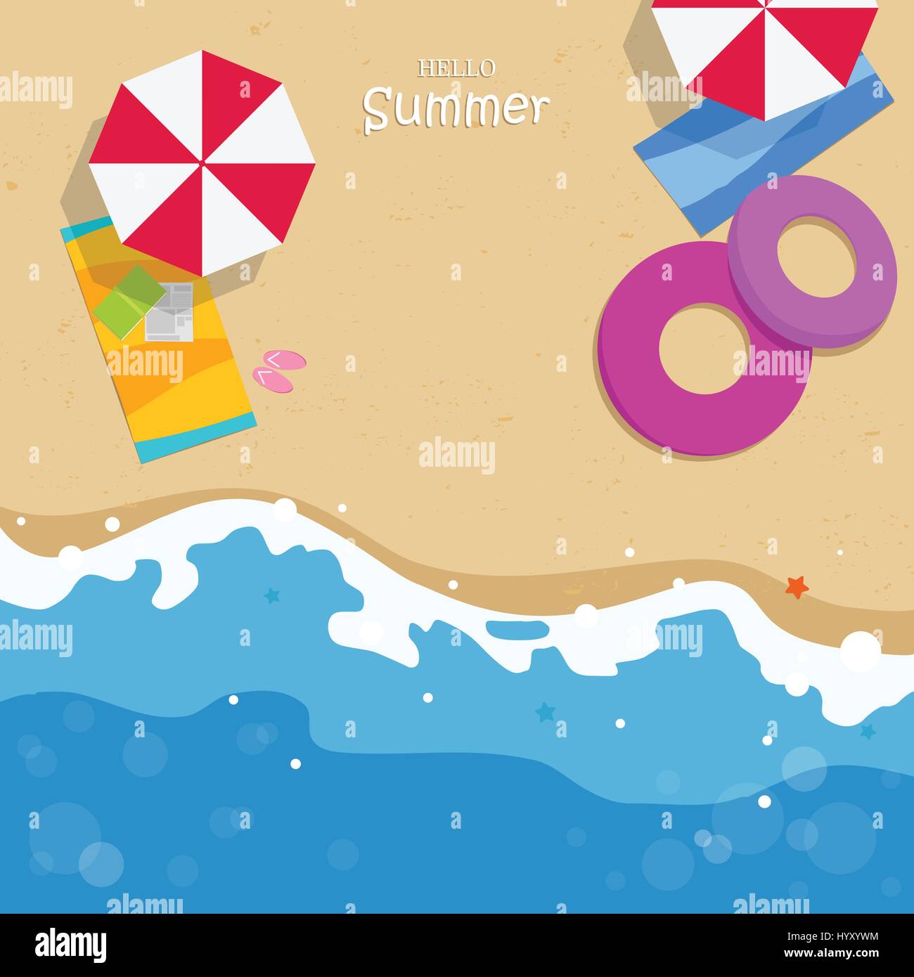 Newspaper beach Stock Vector Images - Alamy