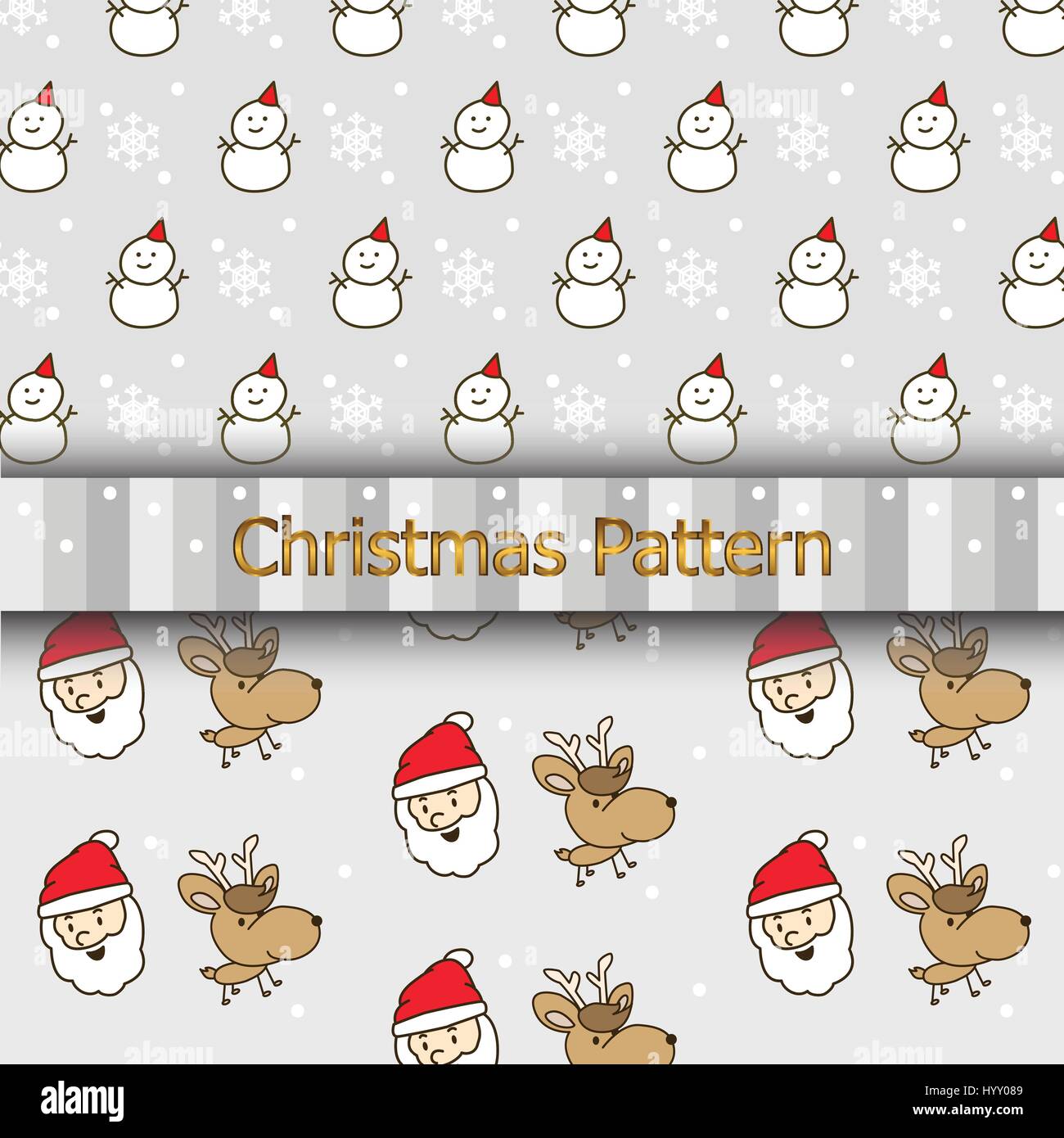 Christmas Cartoon Pattern Stock Vector Image & Art - Alamy