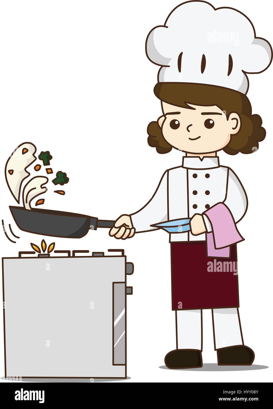 Tossing food Stock Vector Images - Alamy