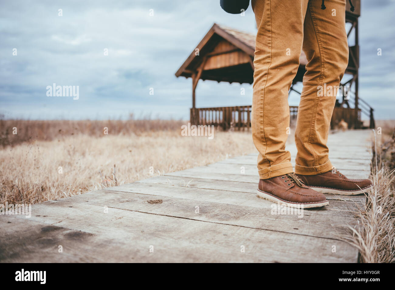 Standing by log cabin hi-res stock photography and images - Alamy