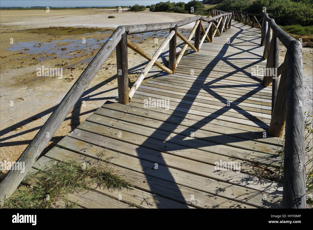 Footbridge in a natural park Stock Photo - Alamy
