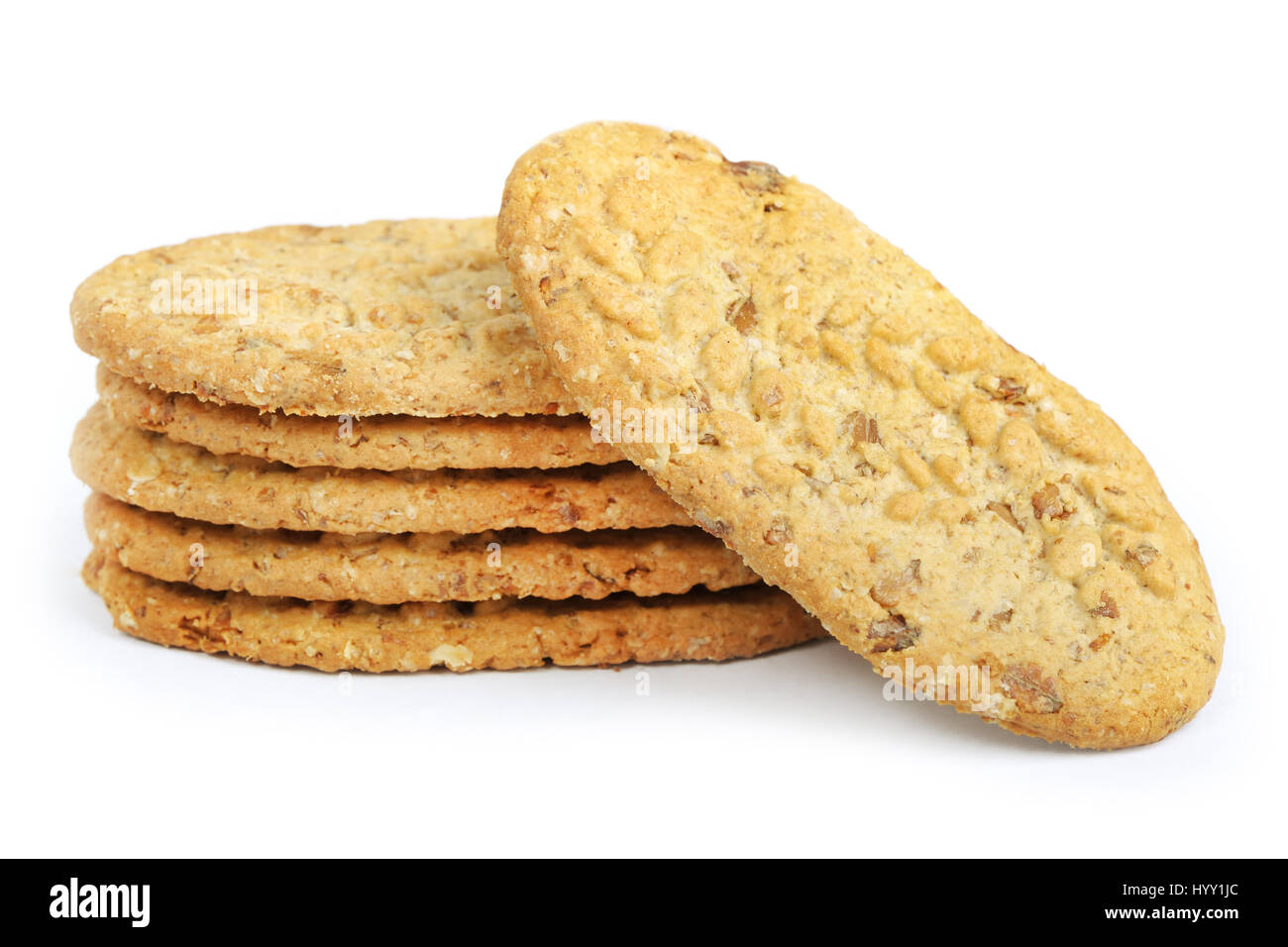 Oval-shaped cookies isolated on white background Stock Photo - Alamy