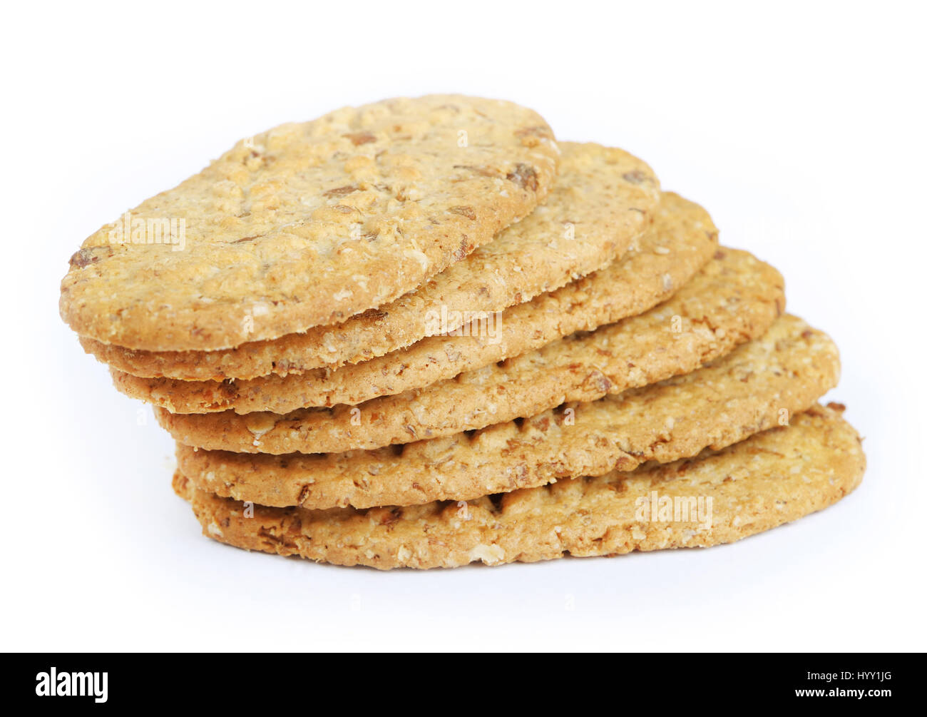 Oval-shaped cookies isolated Stock Photo - Alamy