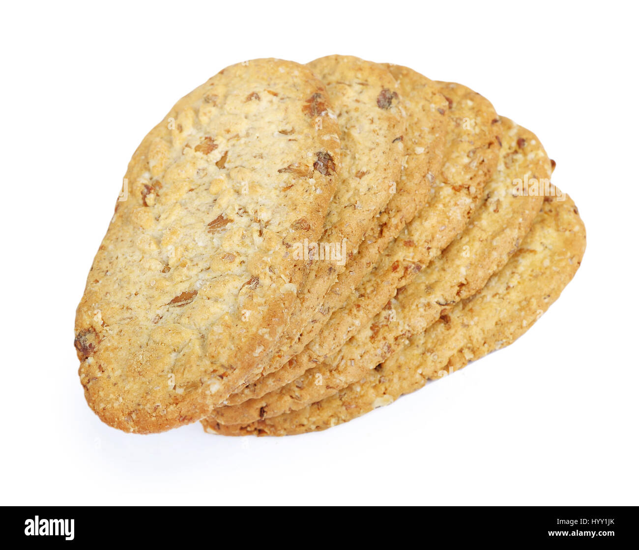 Oval-shaped cookies on white Stock Photo - Alamy