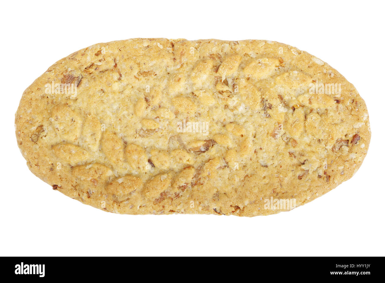 Oval-shaped cookie isolated on white background Stock Photo - Alamy