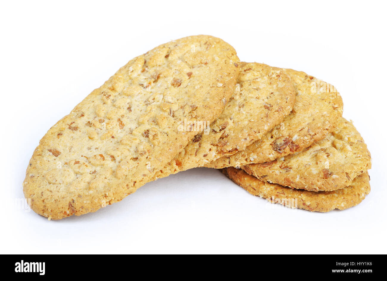 Oval-shaped cookies isolated Stock Photo - Alamy